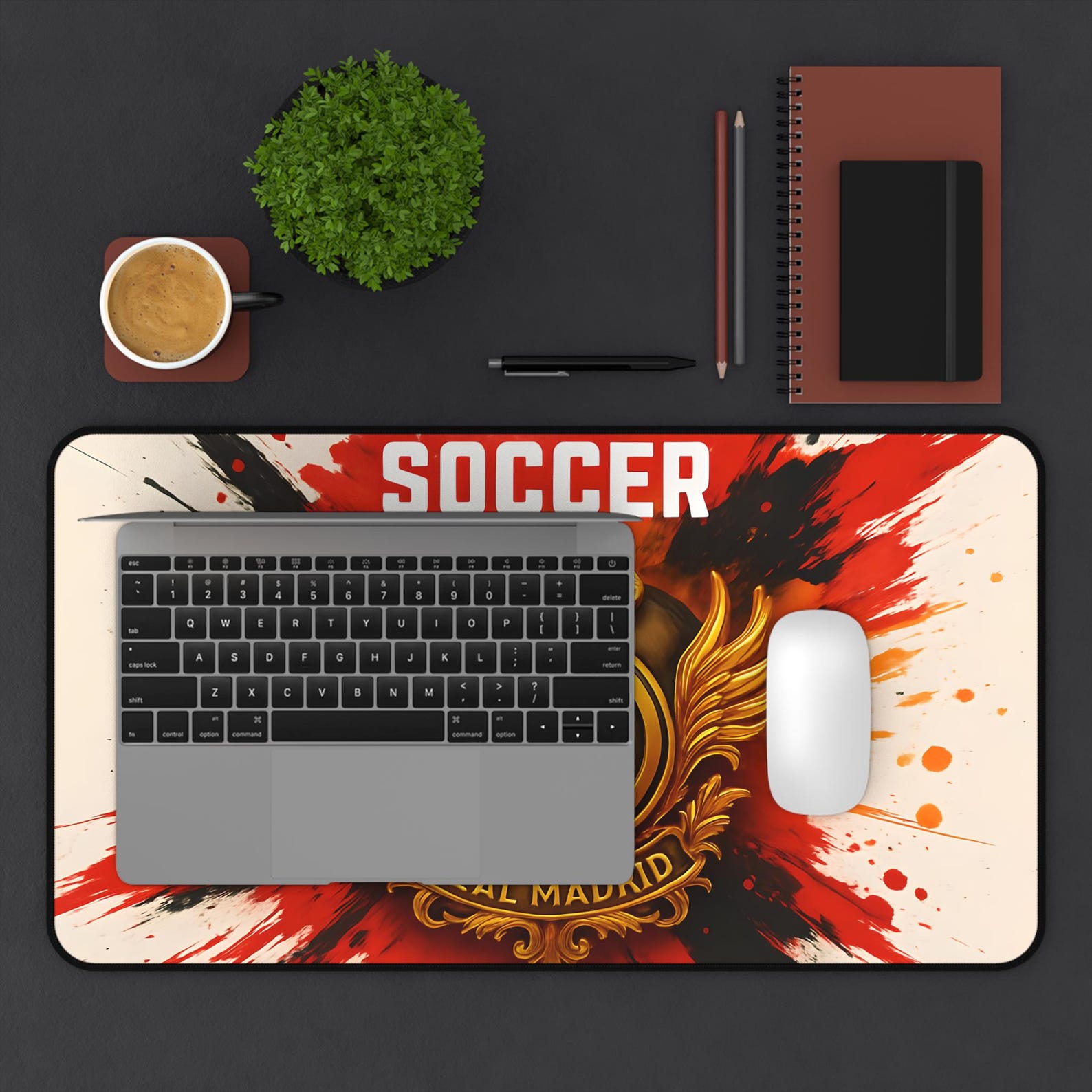 Real Madrid Desk Mat , Large Gaming Mouse Pad, Soccer Fan Gift, Office ...