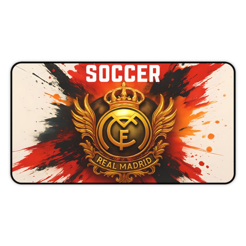 Real Madrid Desk Mat , Large Gaming Mouse Pad, Soccer Fan Gift, Office ...