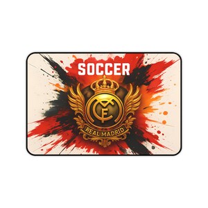 Real Madrid Desk Mat , Large Gaming Mouse Pad, Soccer Fan Gift, Office ...