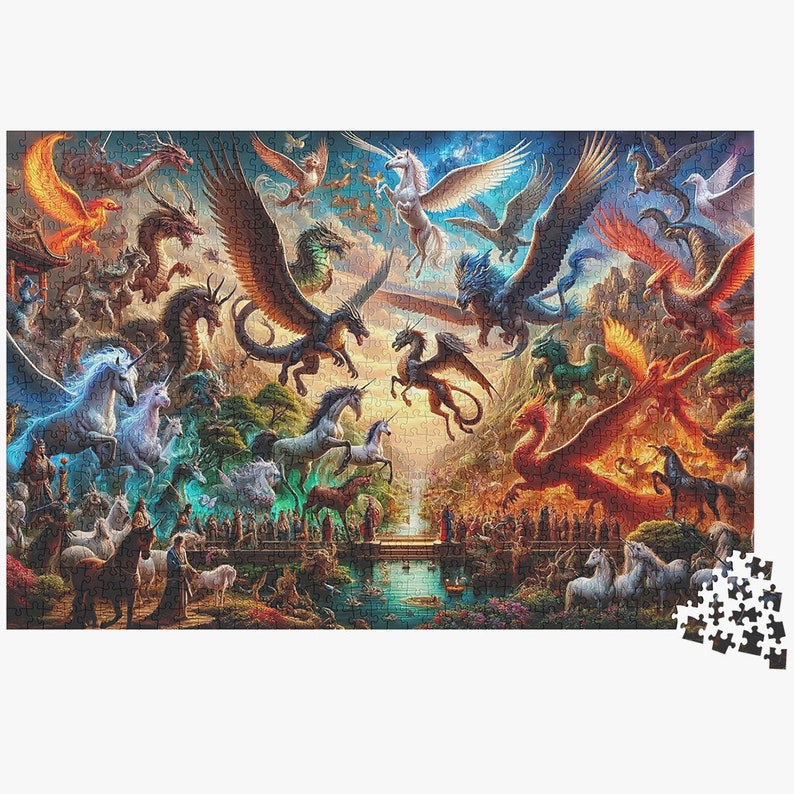 Jigsaw Puzzles for Adults - Mystical Creatures - 1000 Pieces Jigsaw ...