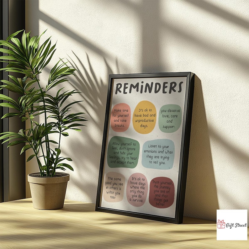 Mental Health Reminder Wall Art, Printable, Mental Health Poster ...
