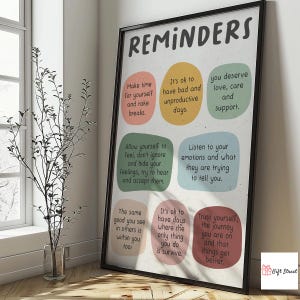 Mental Health Reminder Wall Art, Printable, Mental Health Poster ...