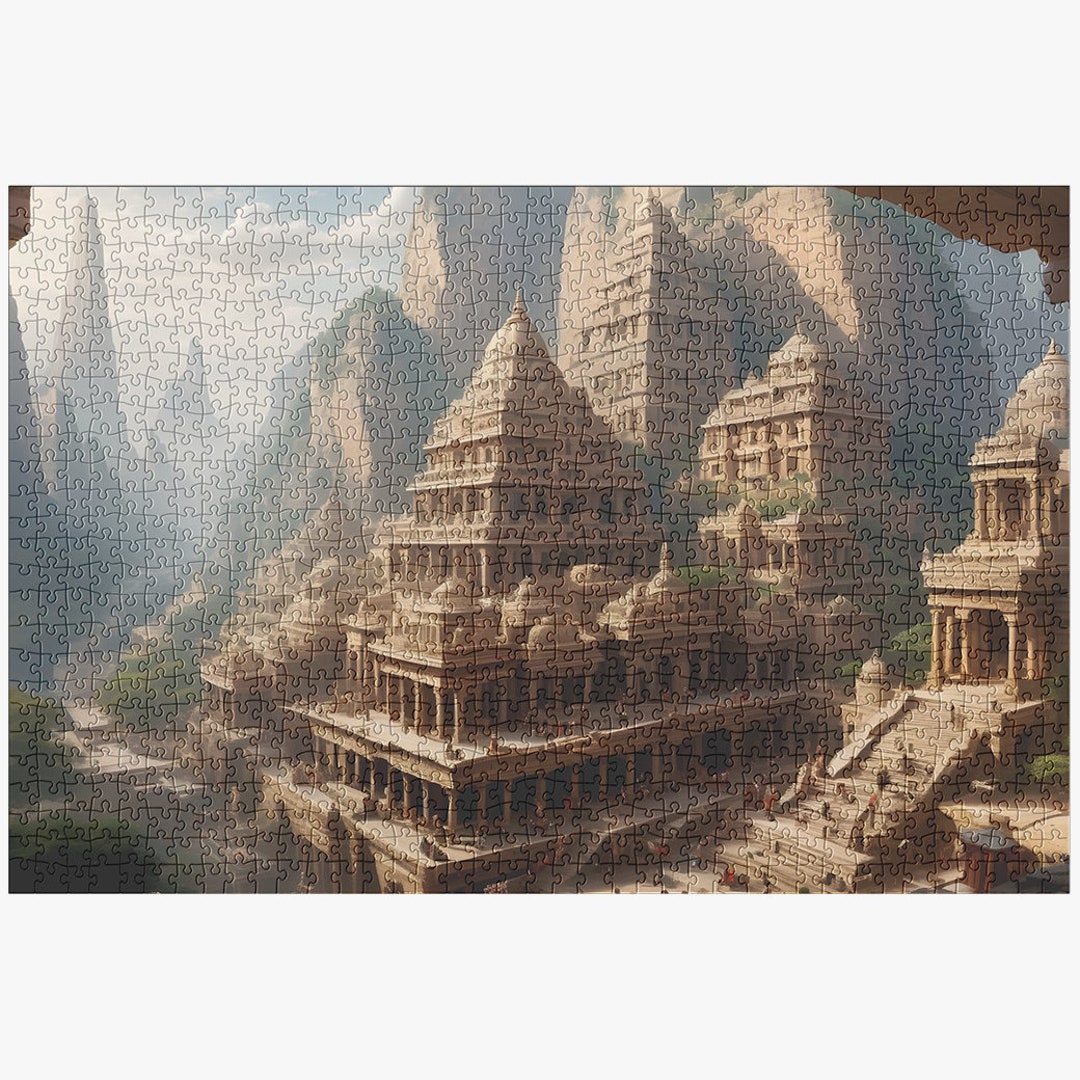 Ancient Temples Under Hills – Jigsaw Puzzle 1000 Pieces - Etsy