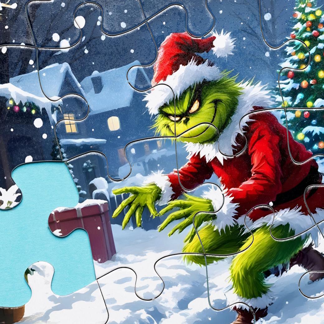 Grinch Christmas Heist Jigsaw Puzzle - 1000 Piece Christmas Puzzle for ...