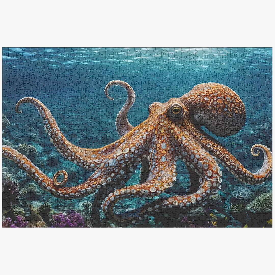 Octopus Deep in Ocean – Jigsaw Puzzle 1000 Pieces - Etsy