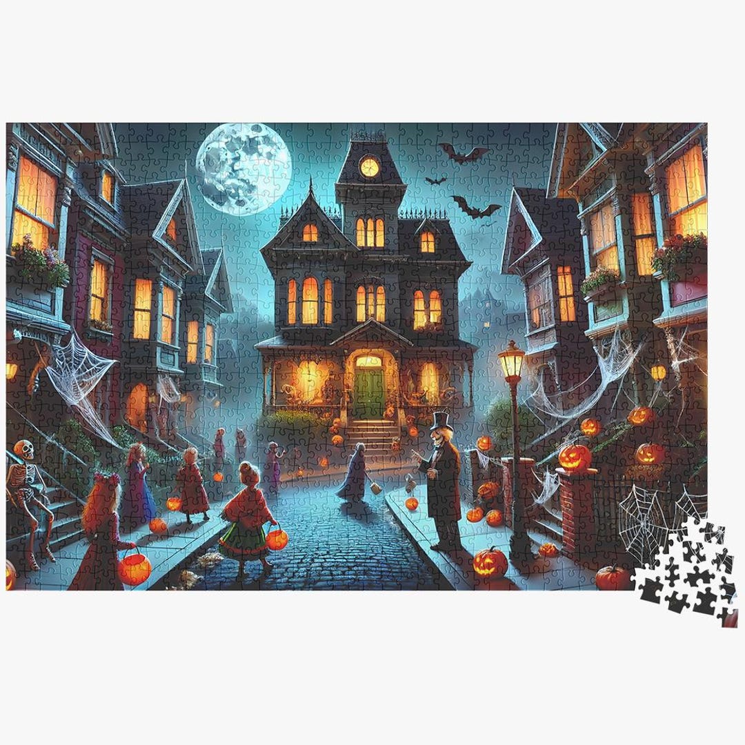 Trick or Treat Street Halloween Jigsaw Puzzle - 1000 Piece Puzzle for ...