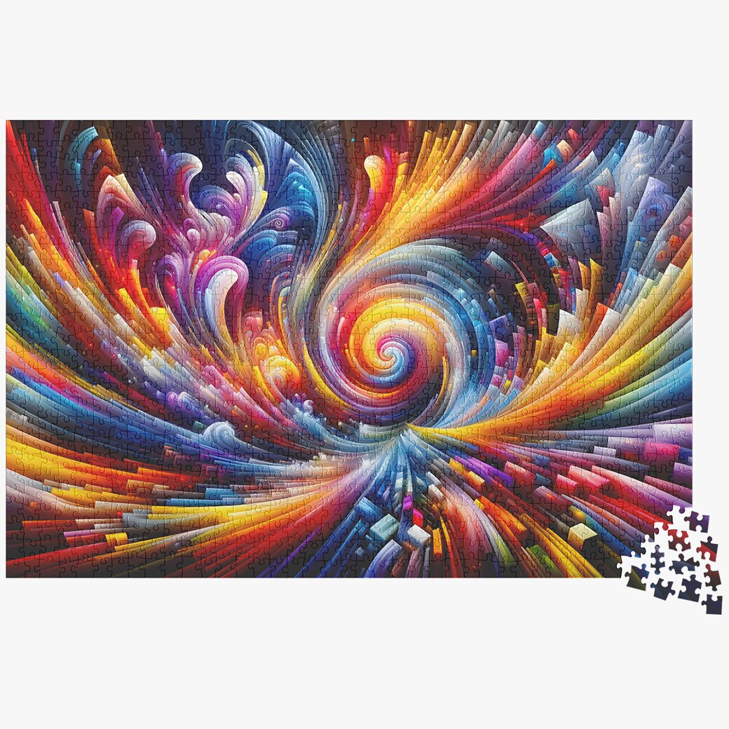Chromatic Fusion of Vibrant Colors – Jigsaw Puzzle 1000 Pieces - Etsy