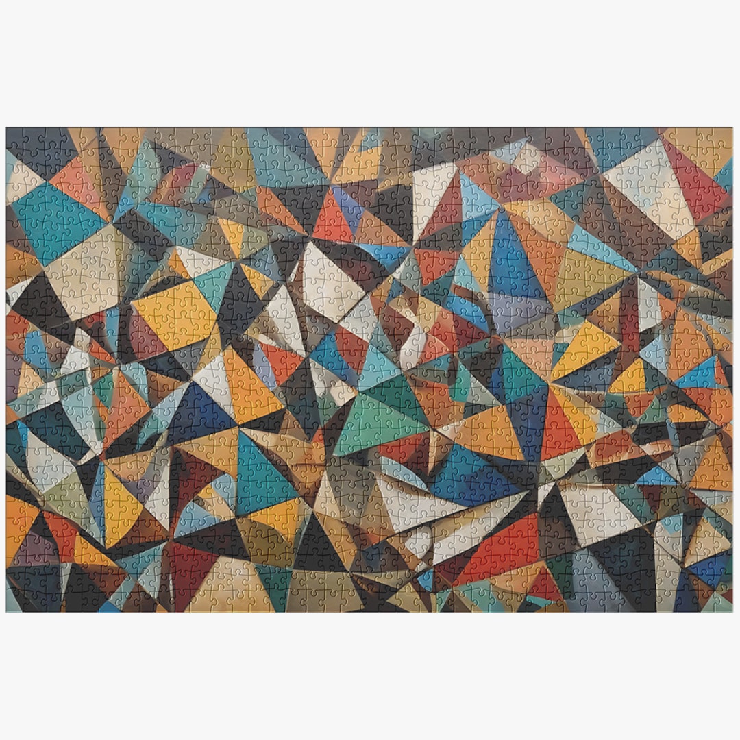 Geometric Shapes Art – Jigsaw Puzzle 1000 Pieces - Etsy