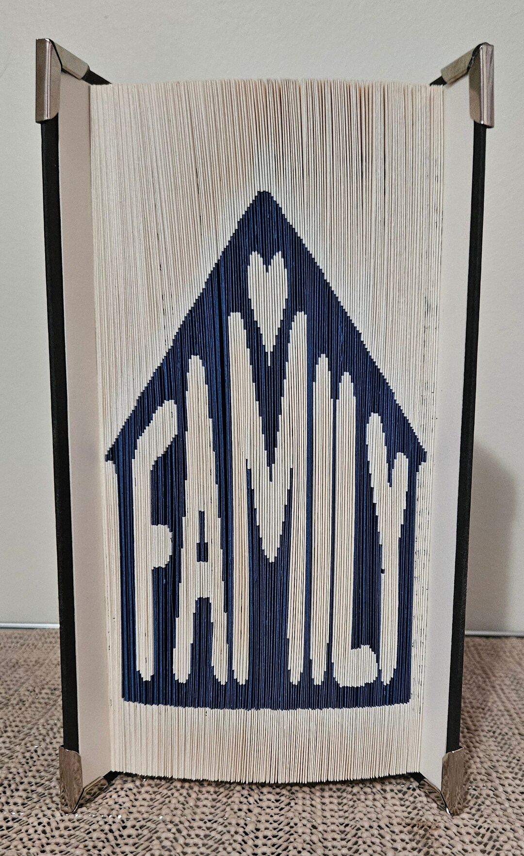 Bookfolding Pattern Family Word in House Cut and Fold - Etsy