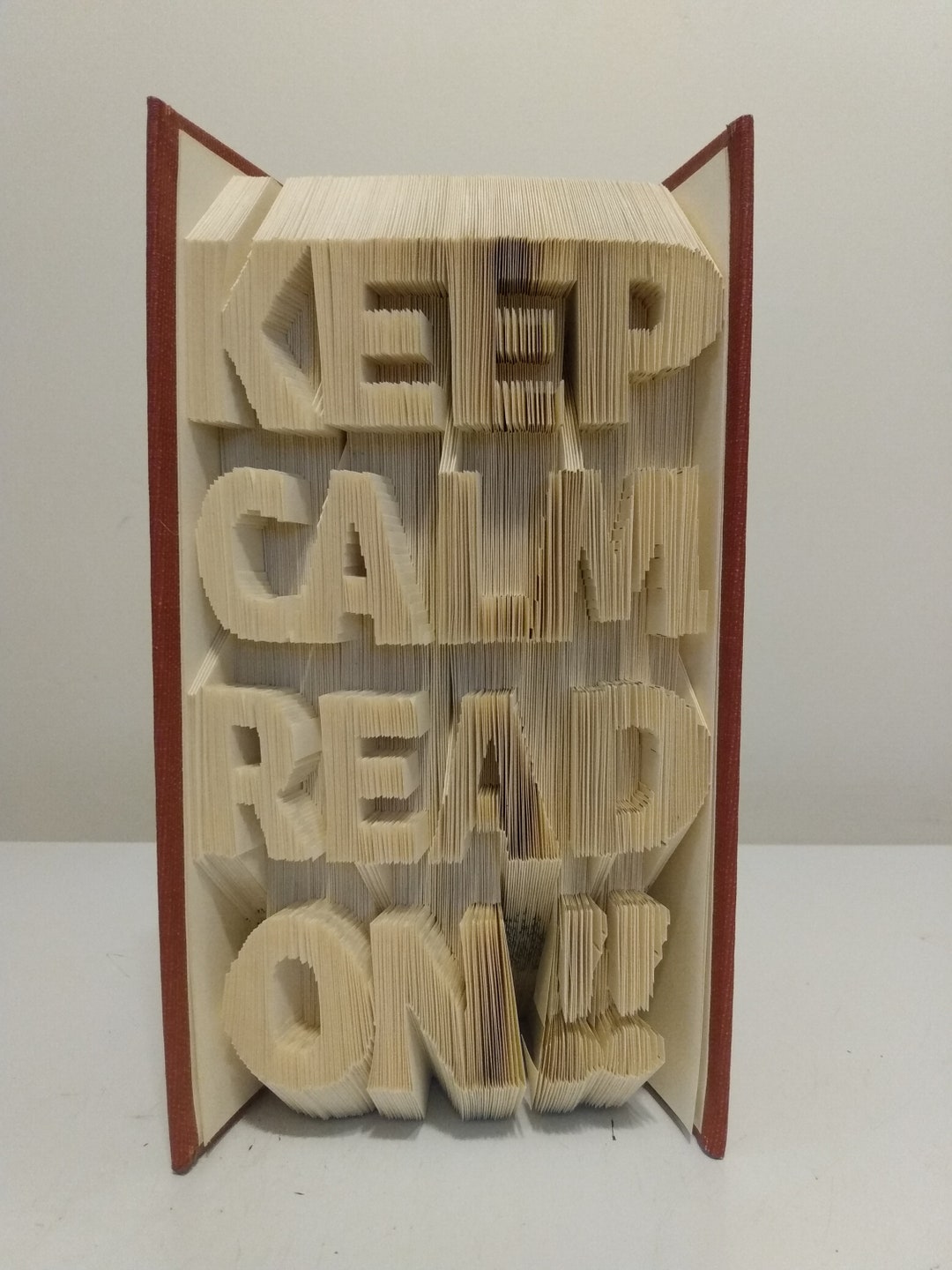 Bookfolding Pattern, Keep Calm Read On, Cut and Fold / Combi - Etsy
