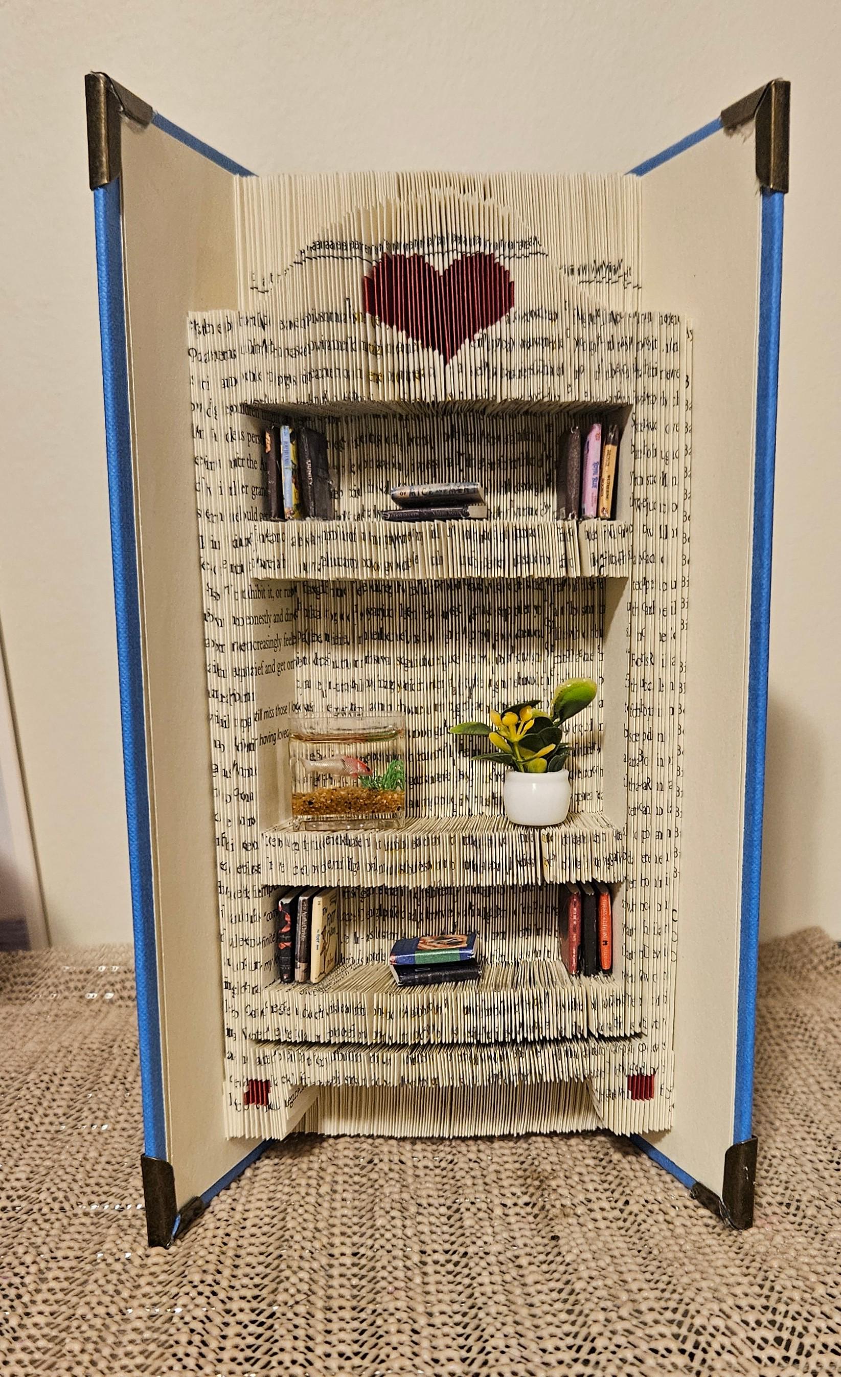 Bookfolding Pattern for Bookshelf 2 Embossed Cut and Fold - Etsy