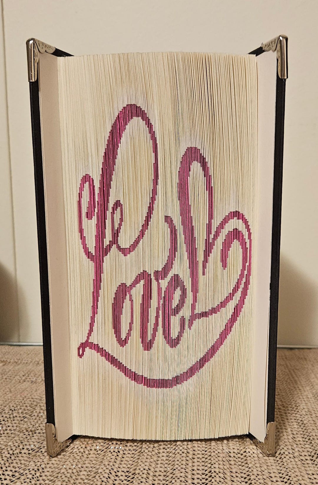 Bookfolding Pattern Word Love Cut and Fold - Etsy