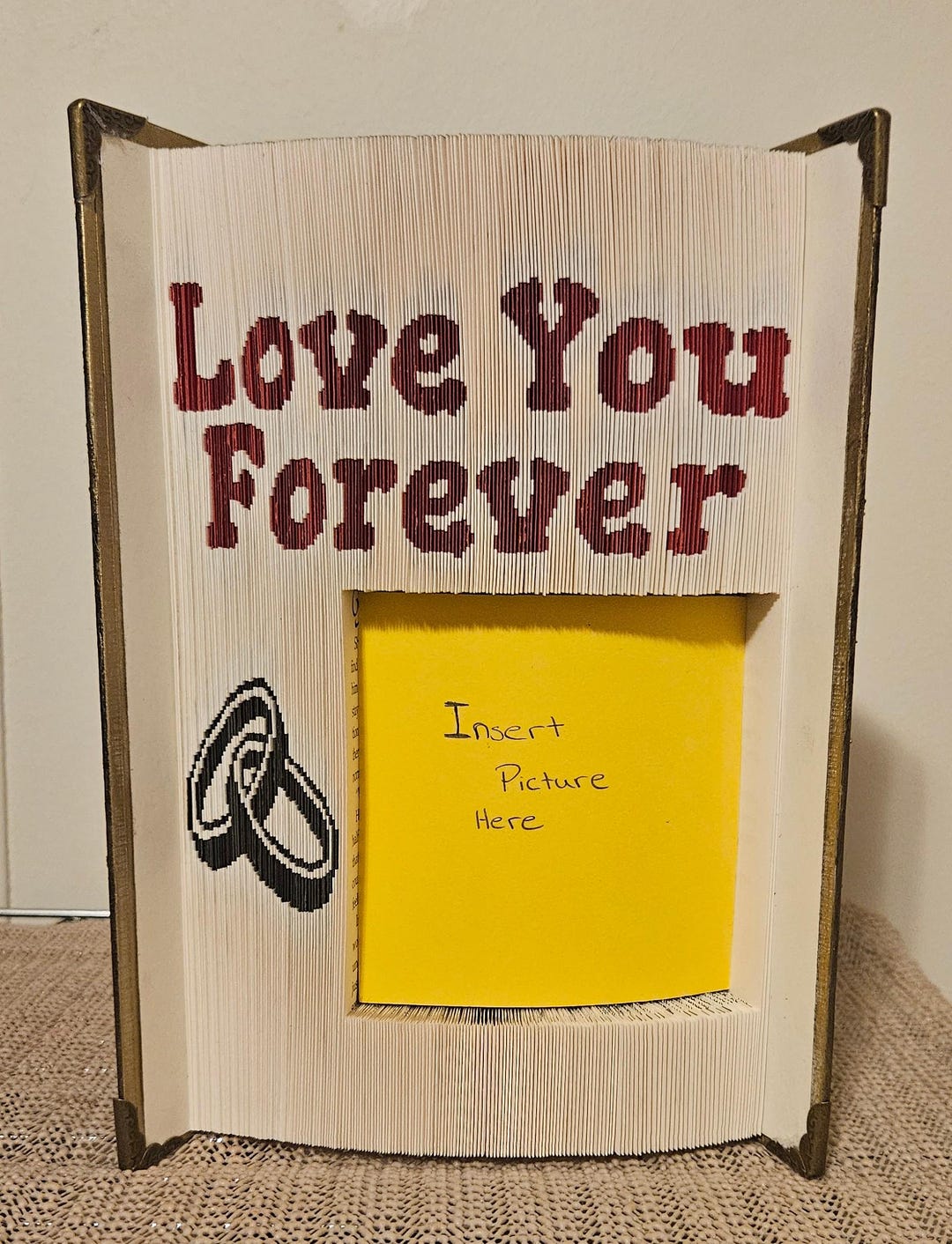 Bookfolding Pattern Cut and Fold Love You Forever Frame - Etsy