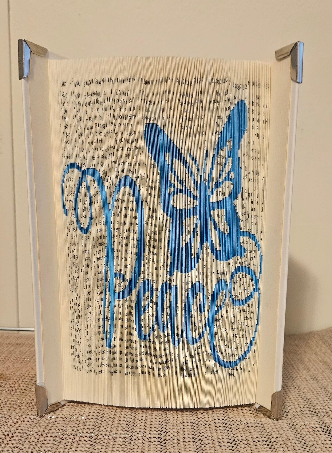 Bookfolding Pattern Cut and Fold Peace With Butterfly - Etsy