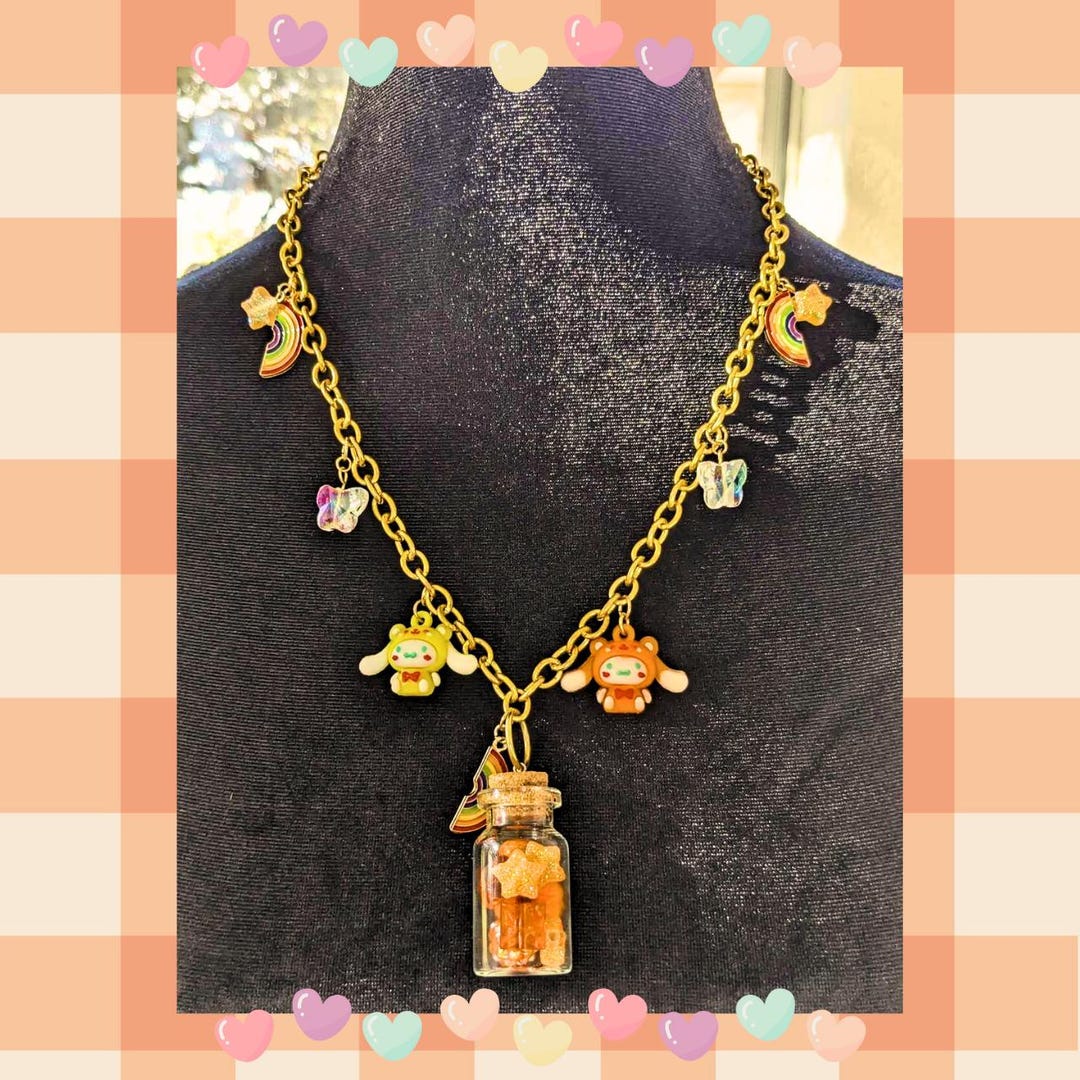 Cinnamoroll Rainbow Stars Rave Necklace (sanrio-themed) - Etsy