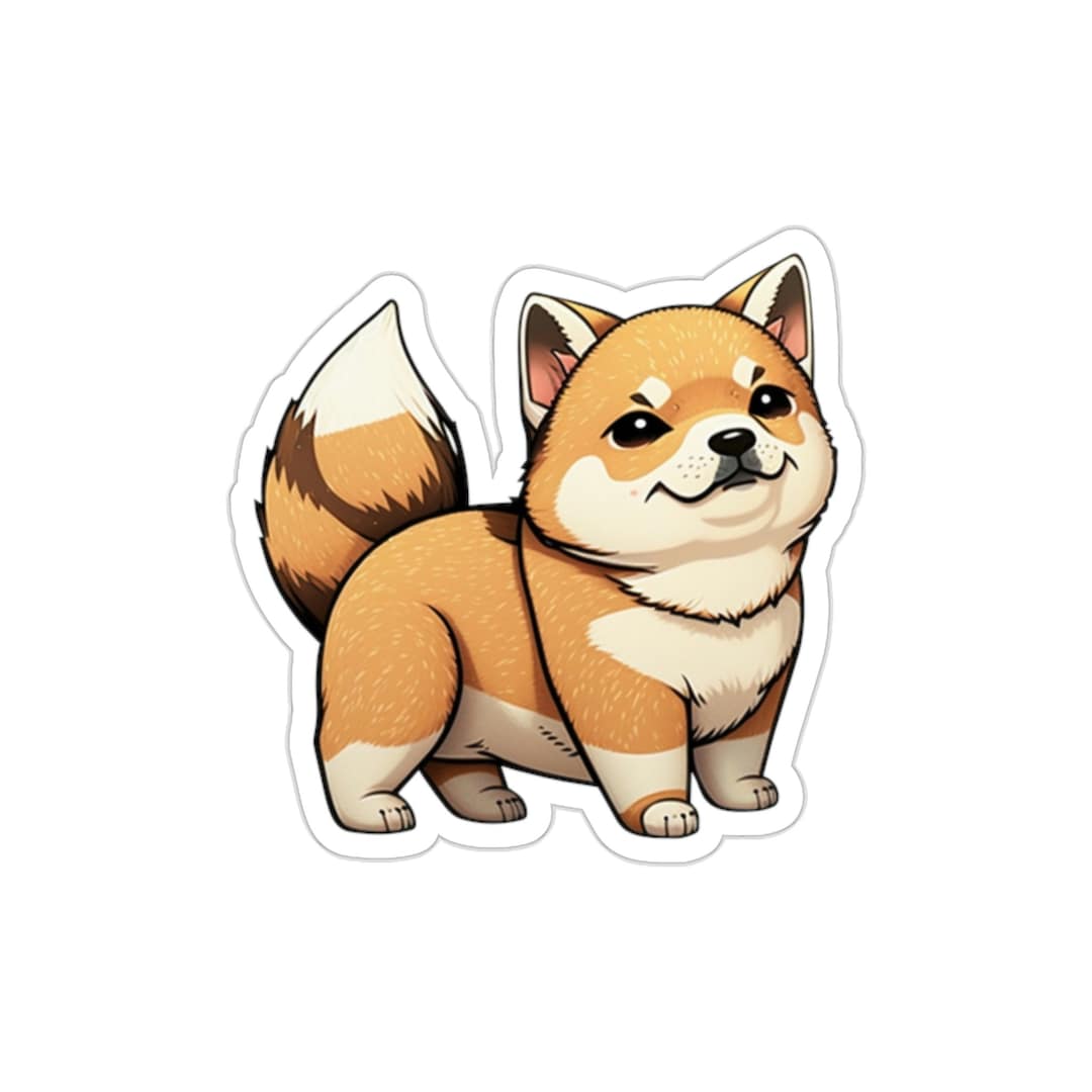 Cute Chibi Shiba Inu Sticker Vinyl Decal Cute Dog Very - Etsy