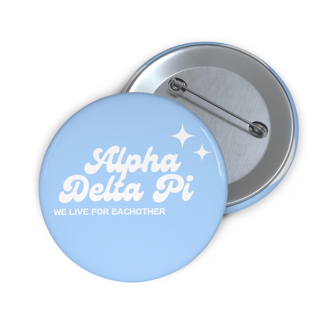 Alpha Delta Pi Blue Pin Button - Etsy