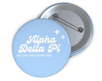 Alpha Delta Pi Love Letter Pin Button - Etsy