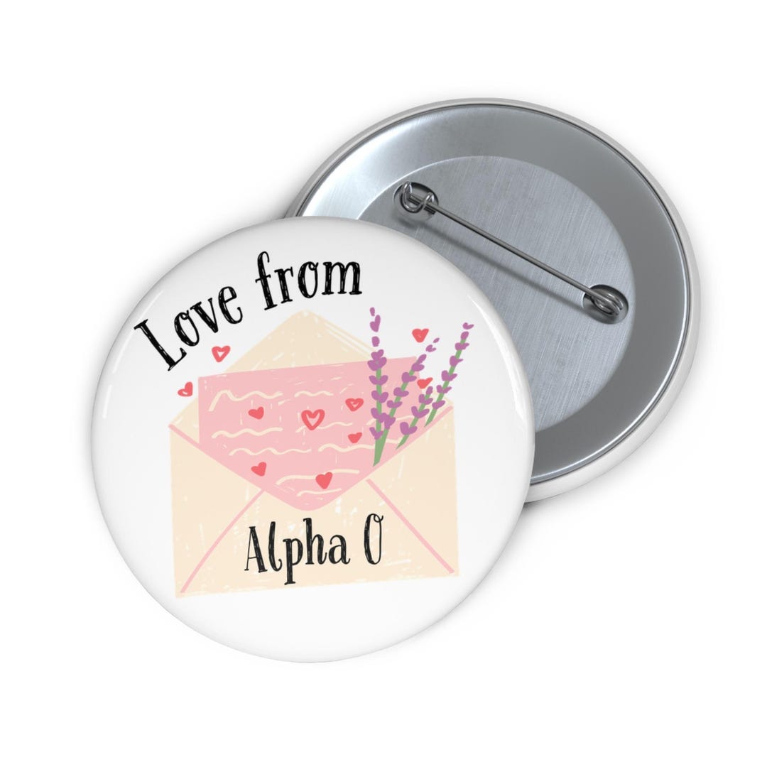 Alpha Omicron Pi Love Letter Pin Button - Etsy