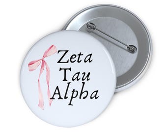 Zeta Tau Alpha Letters Pin Button - Etsy