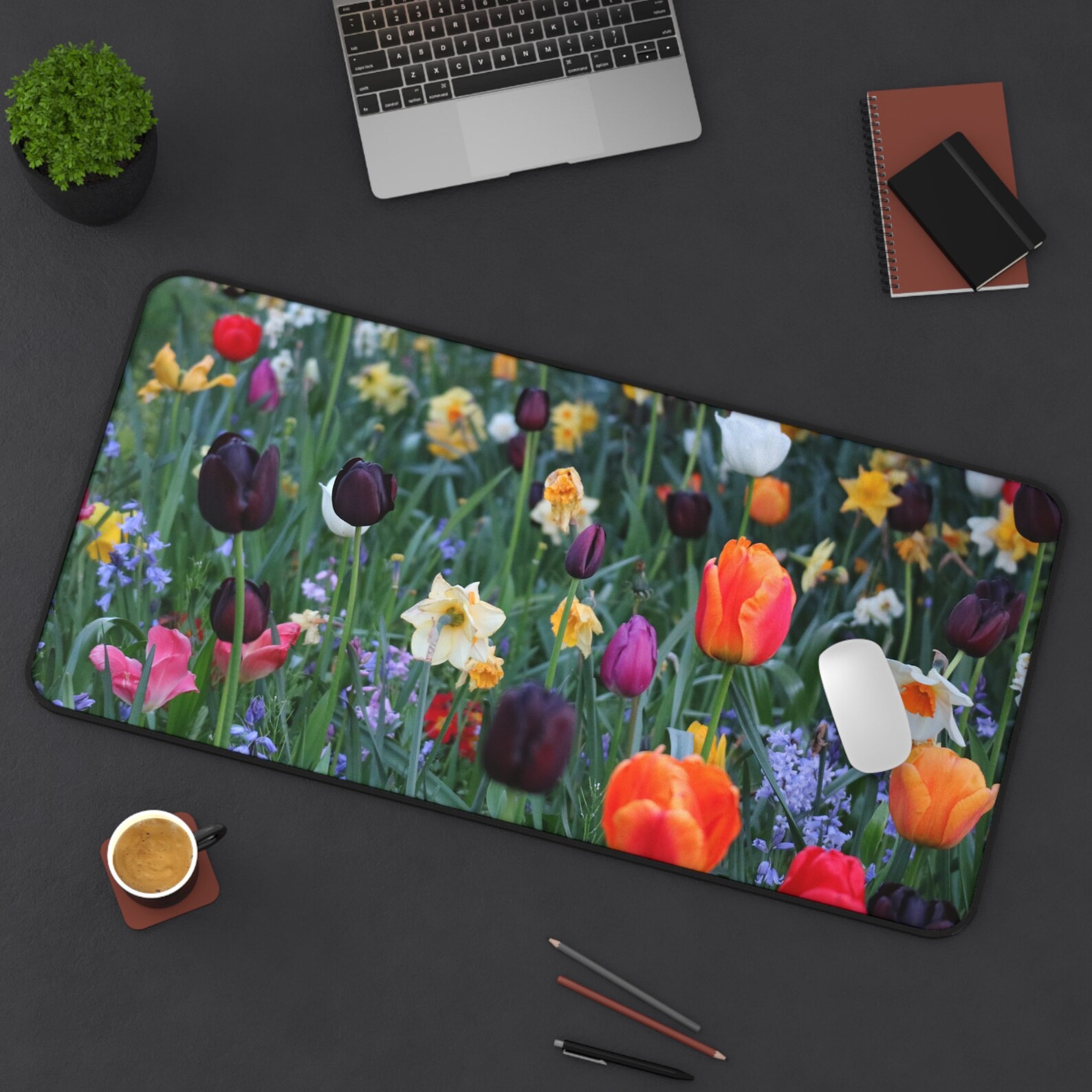 Wildflower Spring Flowers Field Desk Mat Floral XXL Mouse Pad for ...