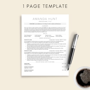 ATS Friendly Resume Template for Microsoft Word, MS Word, Google Docs ...