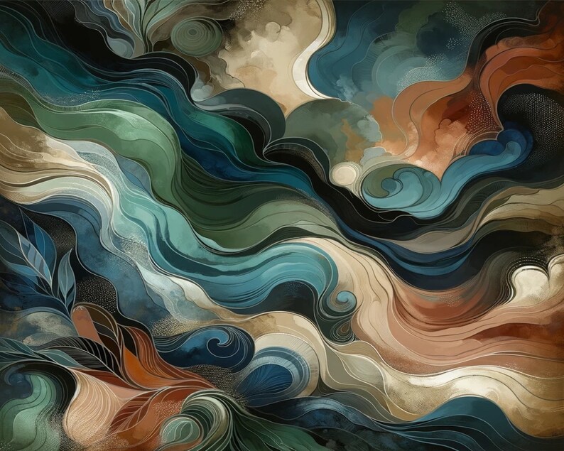 Moody Abstract Color Palette Art Bundle Digital Download - Etsy