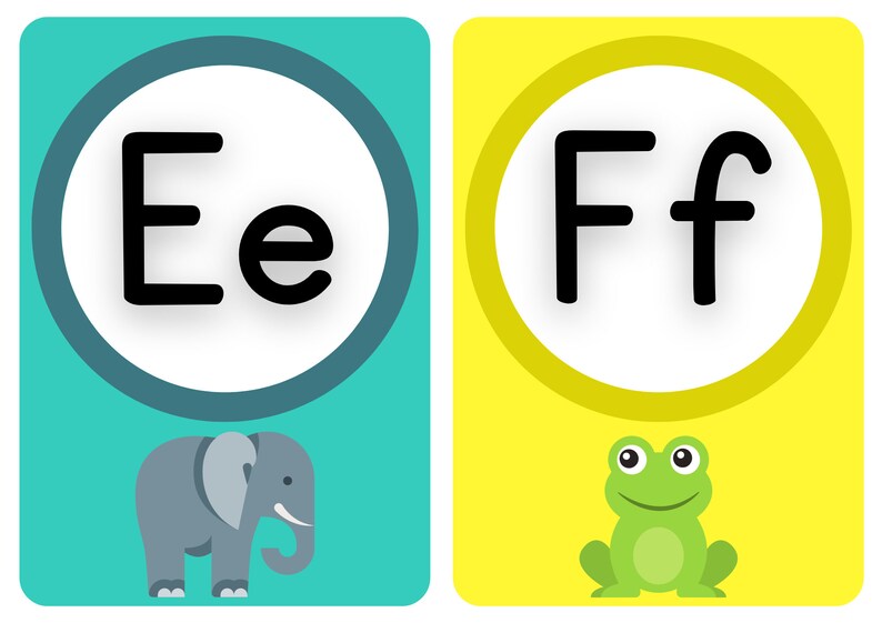 Printable Children's Flash Cards Alphabet Cards Instant Download ...