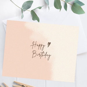 Modern Birthday Card | Neutral Card | Birthday Greeting Card | Instant ...