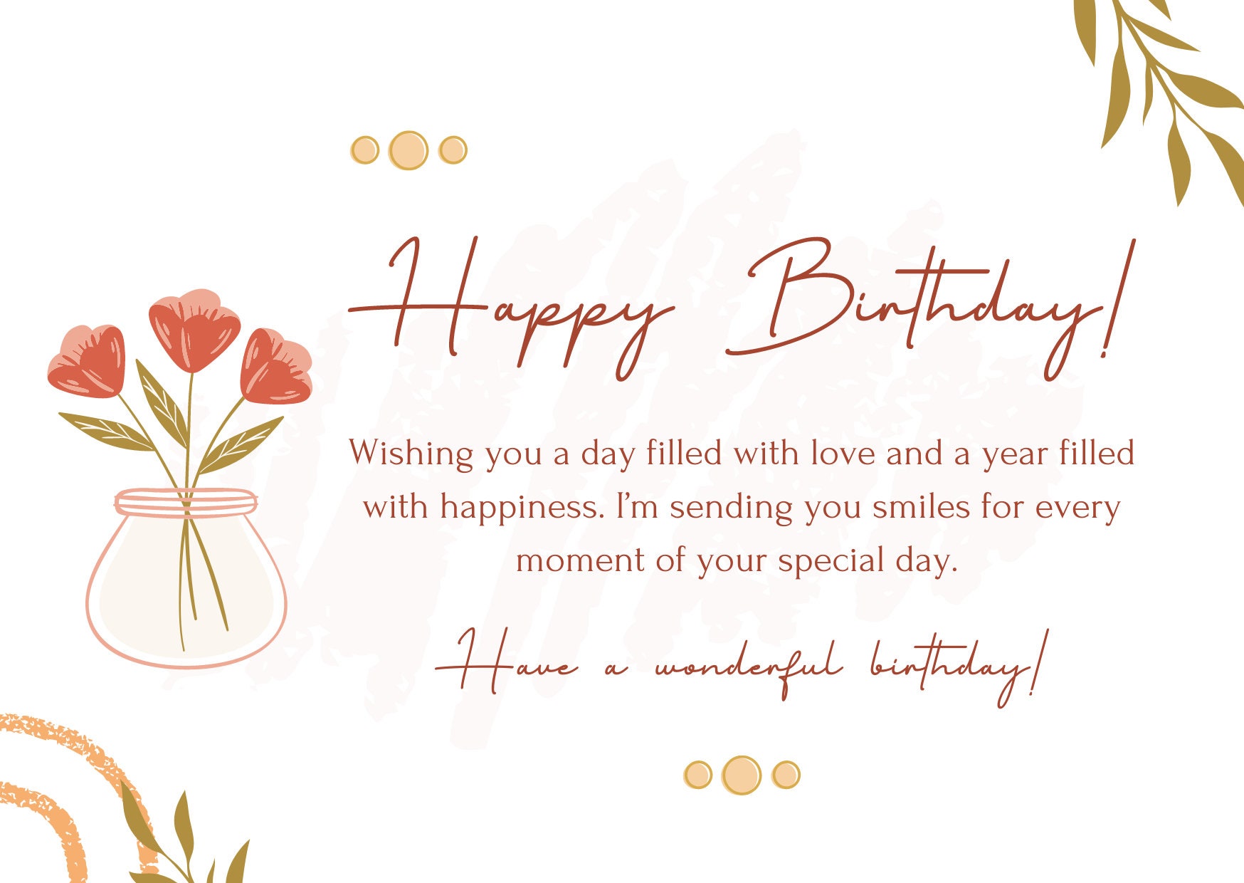 Happy Birthday Card | Digital | Birthday Greeting Card | Instant ...