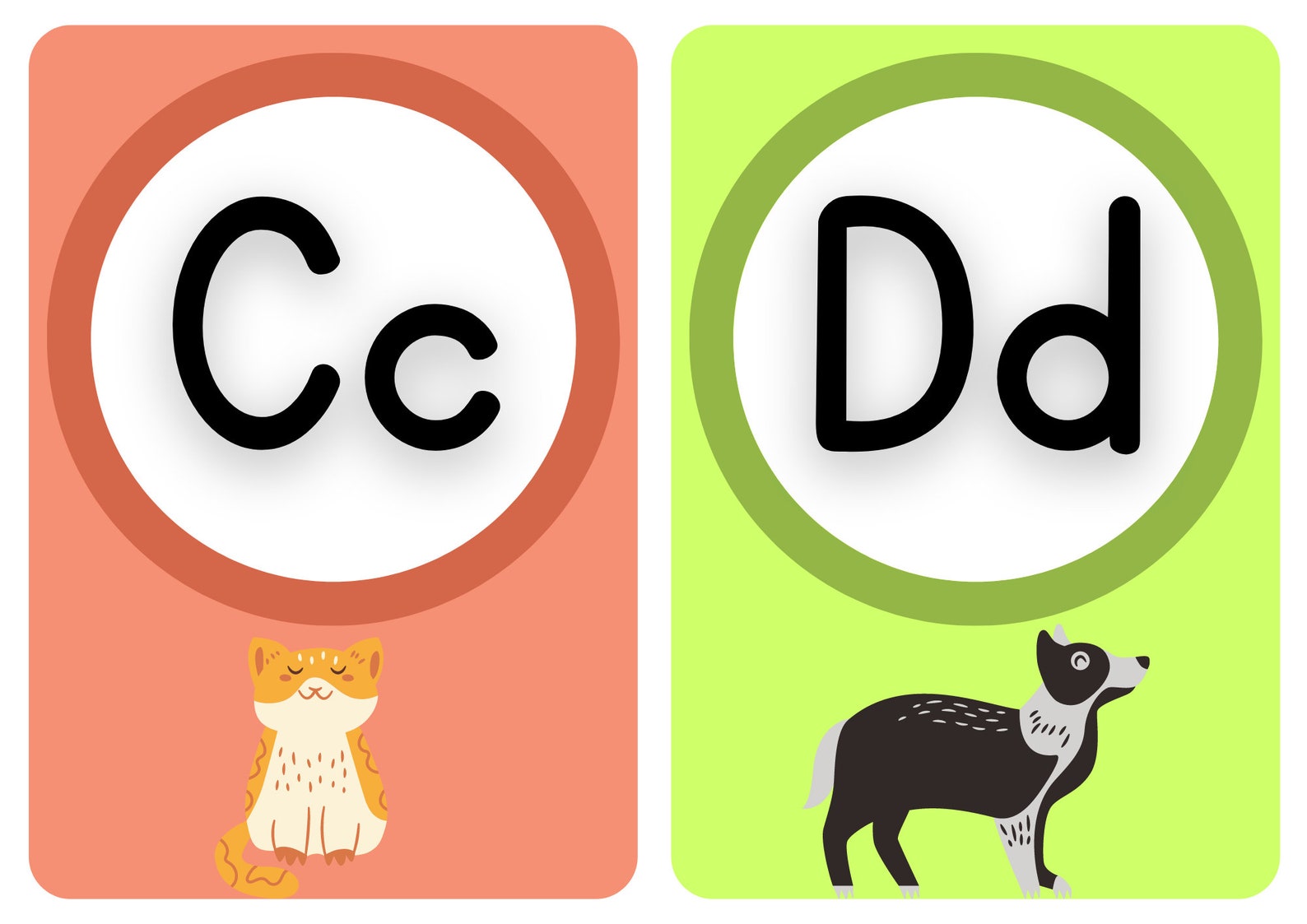 Printable Children's Flash Cards Alphabet Cards Instant Download ...