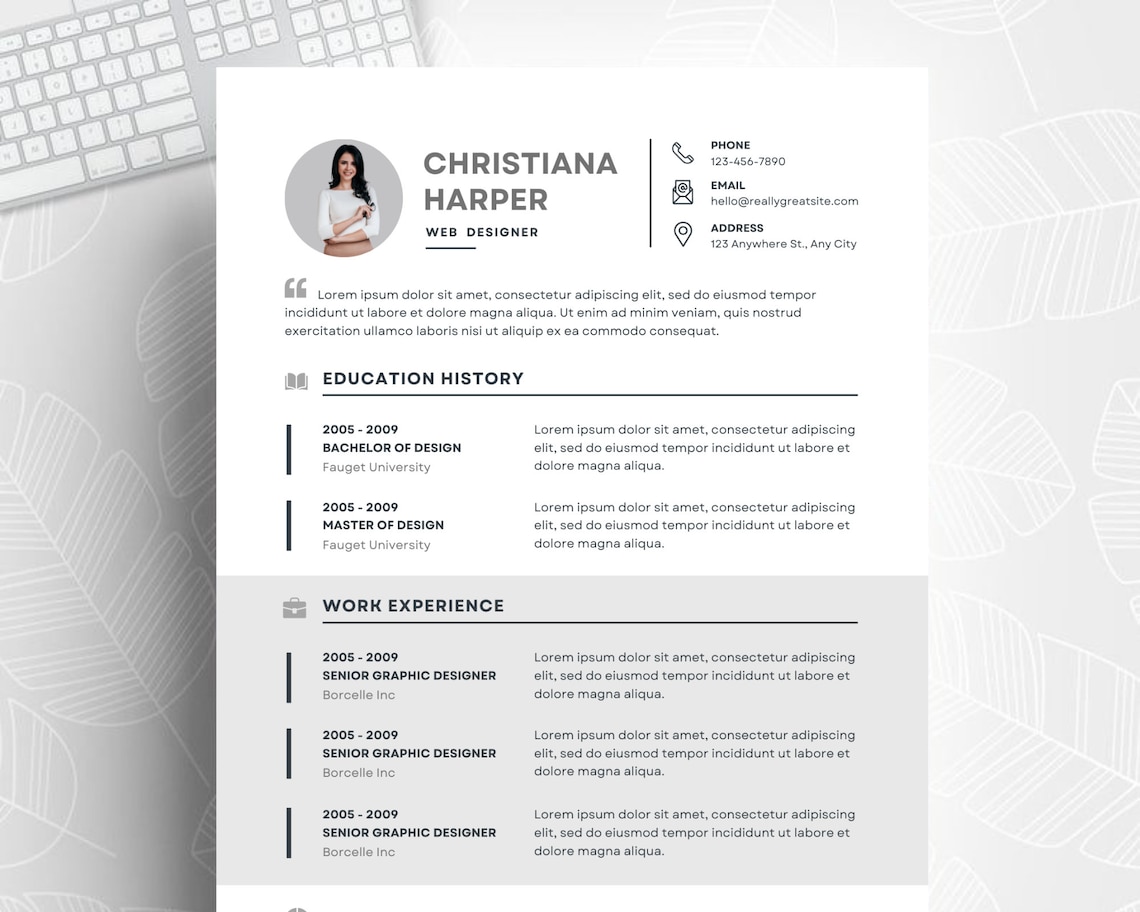 Web Designer CV Resume | CV Resume Template | Modern Resume Template ...