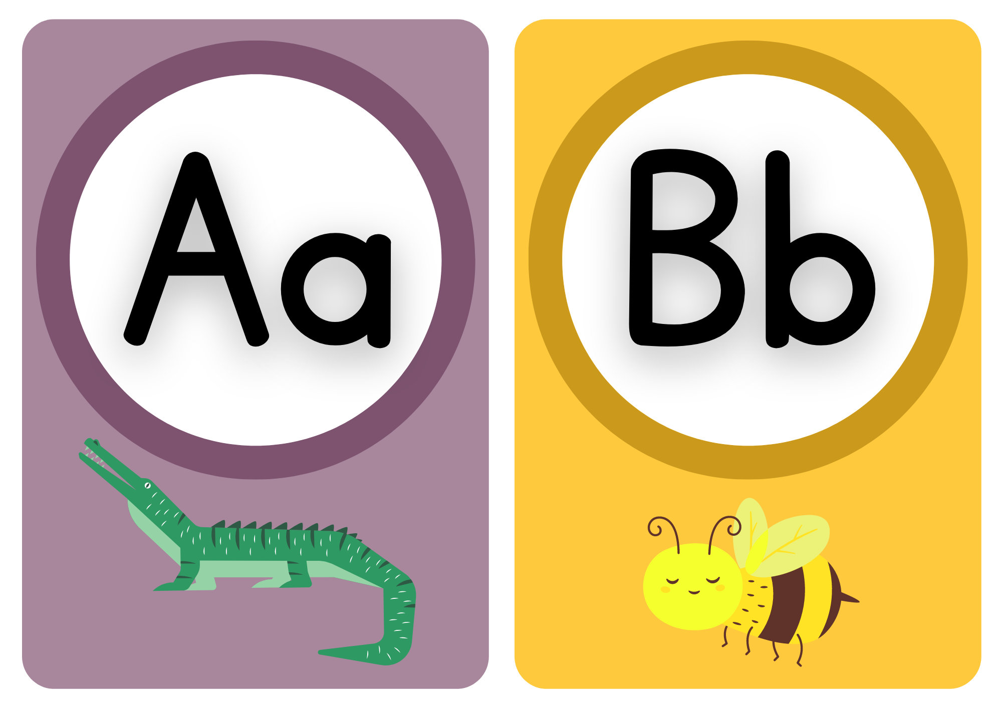 Printable Children's Flash Cards Alphabet Cards Instant Download ...