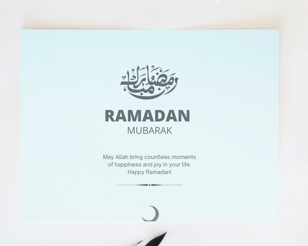 Printable Ramadan Mubarak Cards | Ramadan Greeting Cards | Ramadan ...