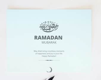 Printable Ramadan Mubarak Card | Ramadan Celebration Greeting Card ...