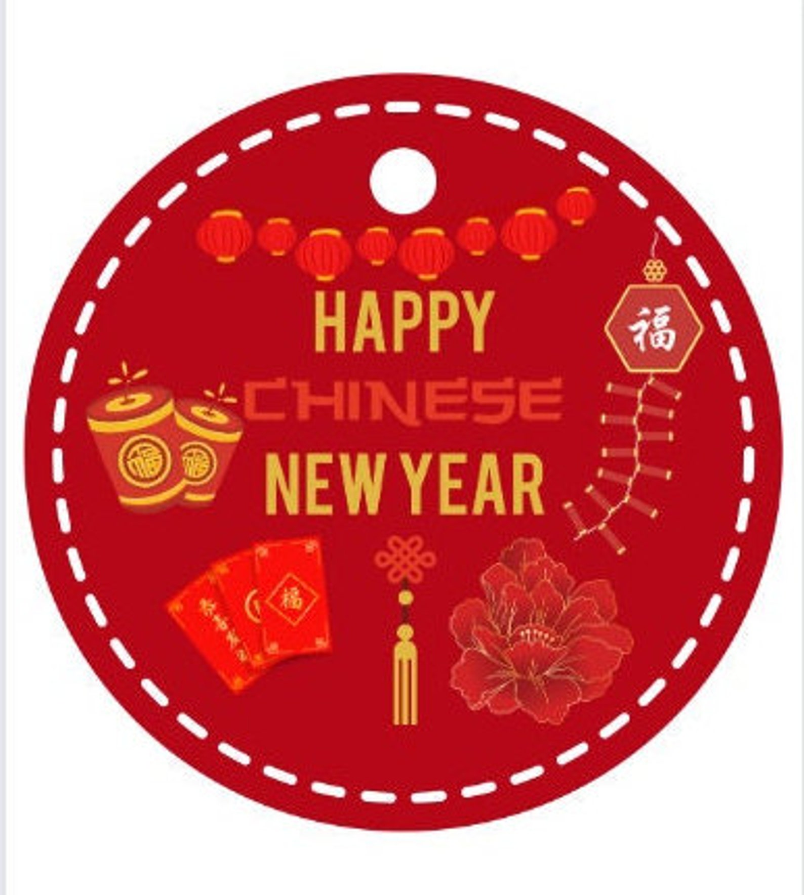 Digital Gift Tags Happy Chinese New Year!! - Etsy