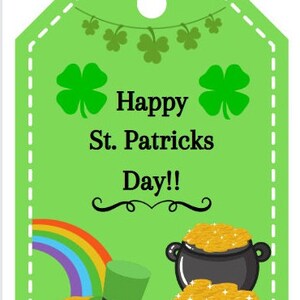 Digital Gift Tags for St. Patrick's Day - Etsy