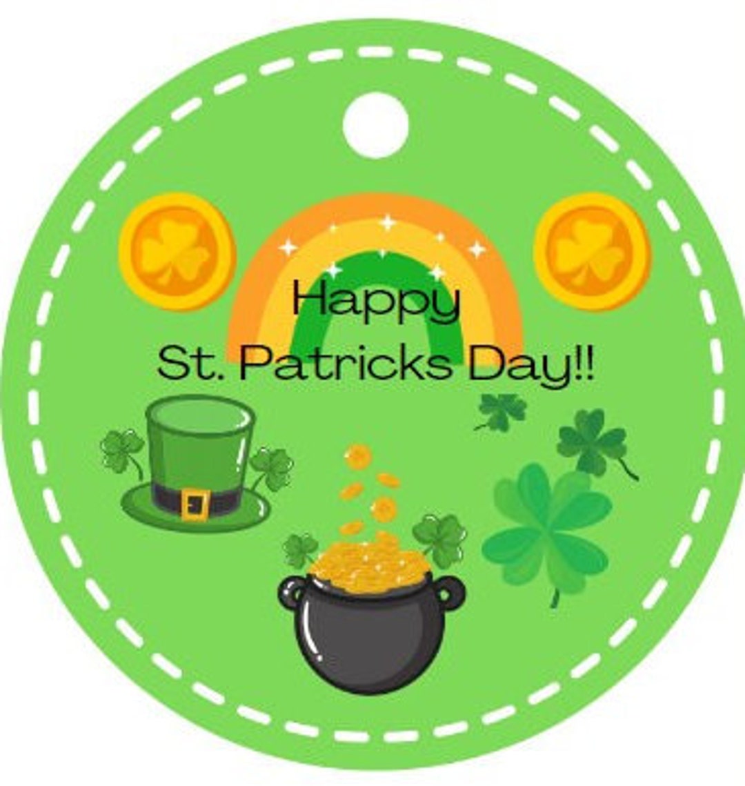 Green Digital Gift Tags for St Patrick's Day!! - Etsy