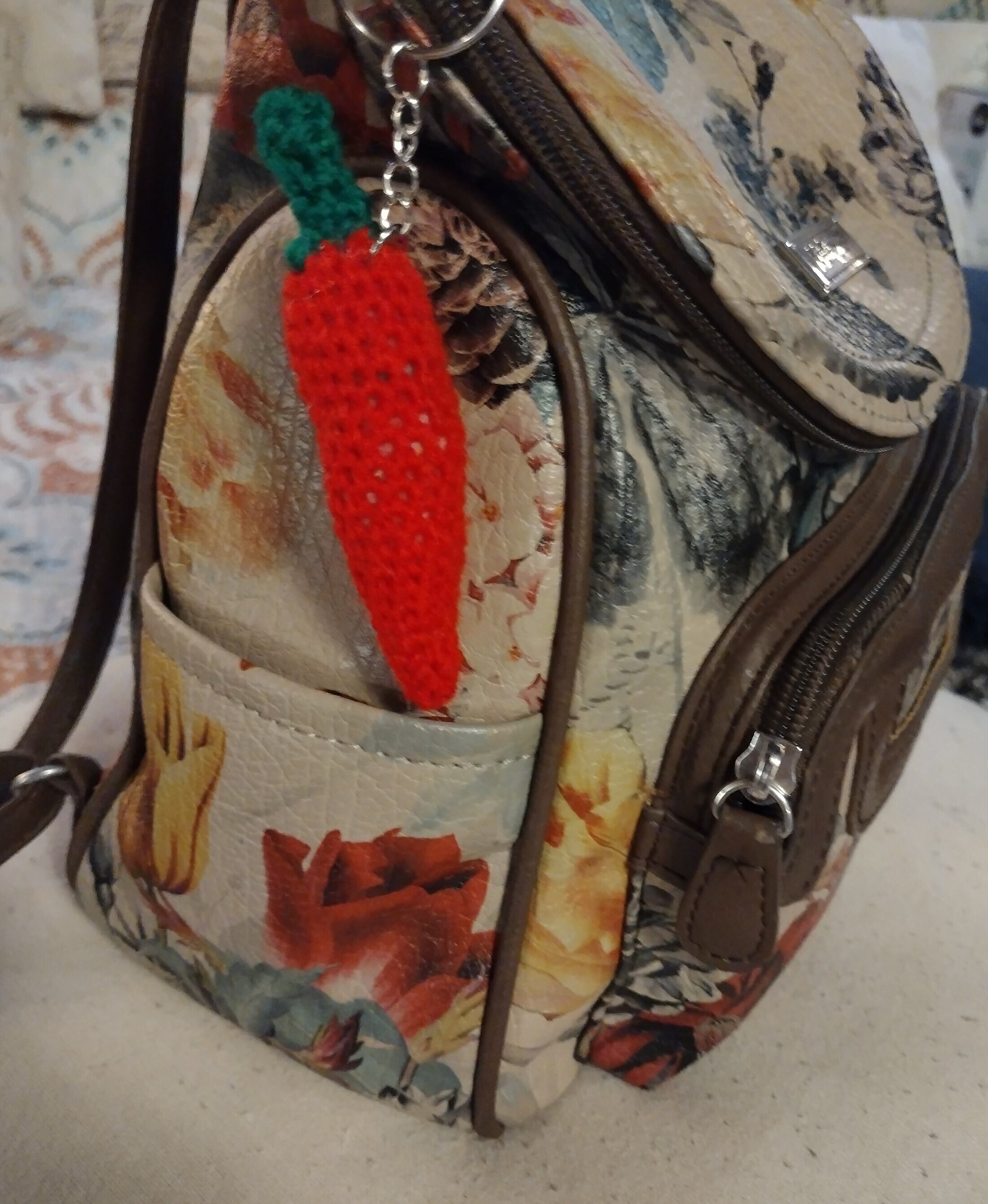 Chili Pepper Crochet Keychain - Etsy