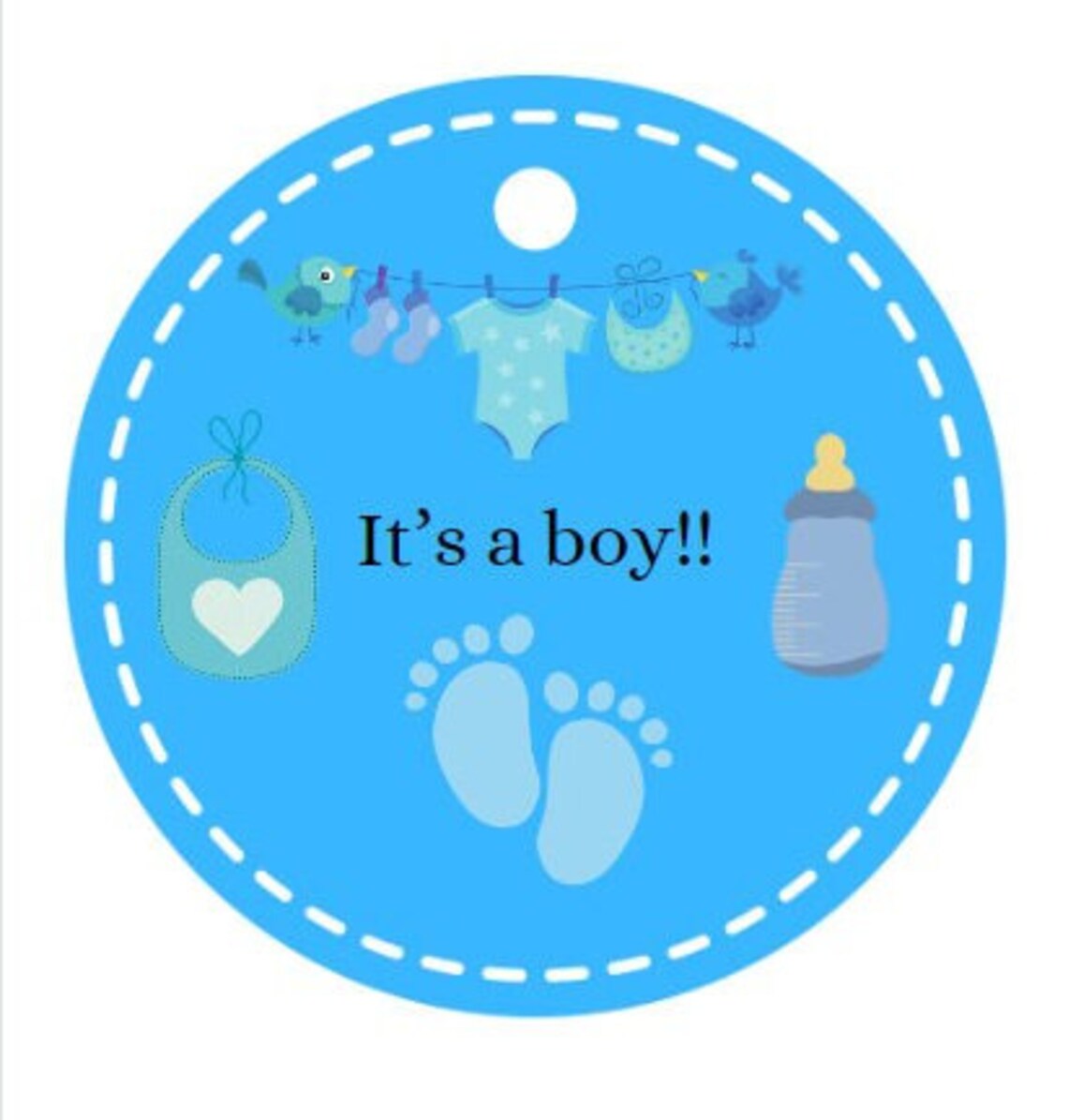 Digital Gift Tags It's a Boy! for Baby Shower or Gender Reveal - Etsy