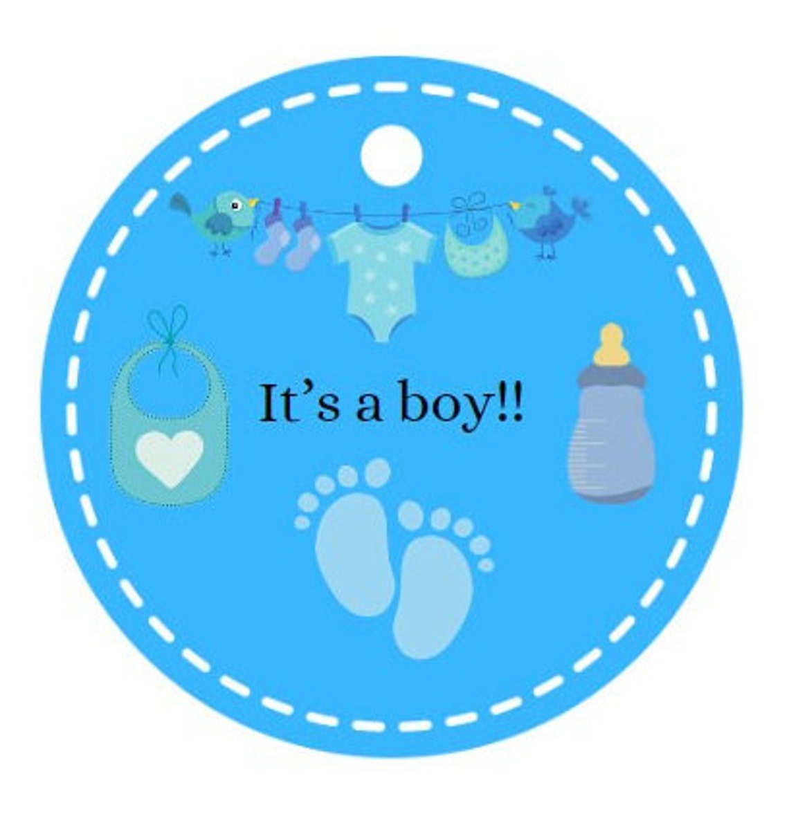 Digital Gift Tags It's a Boy! for Baby Shower or Gender Reveal - Etsy