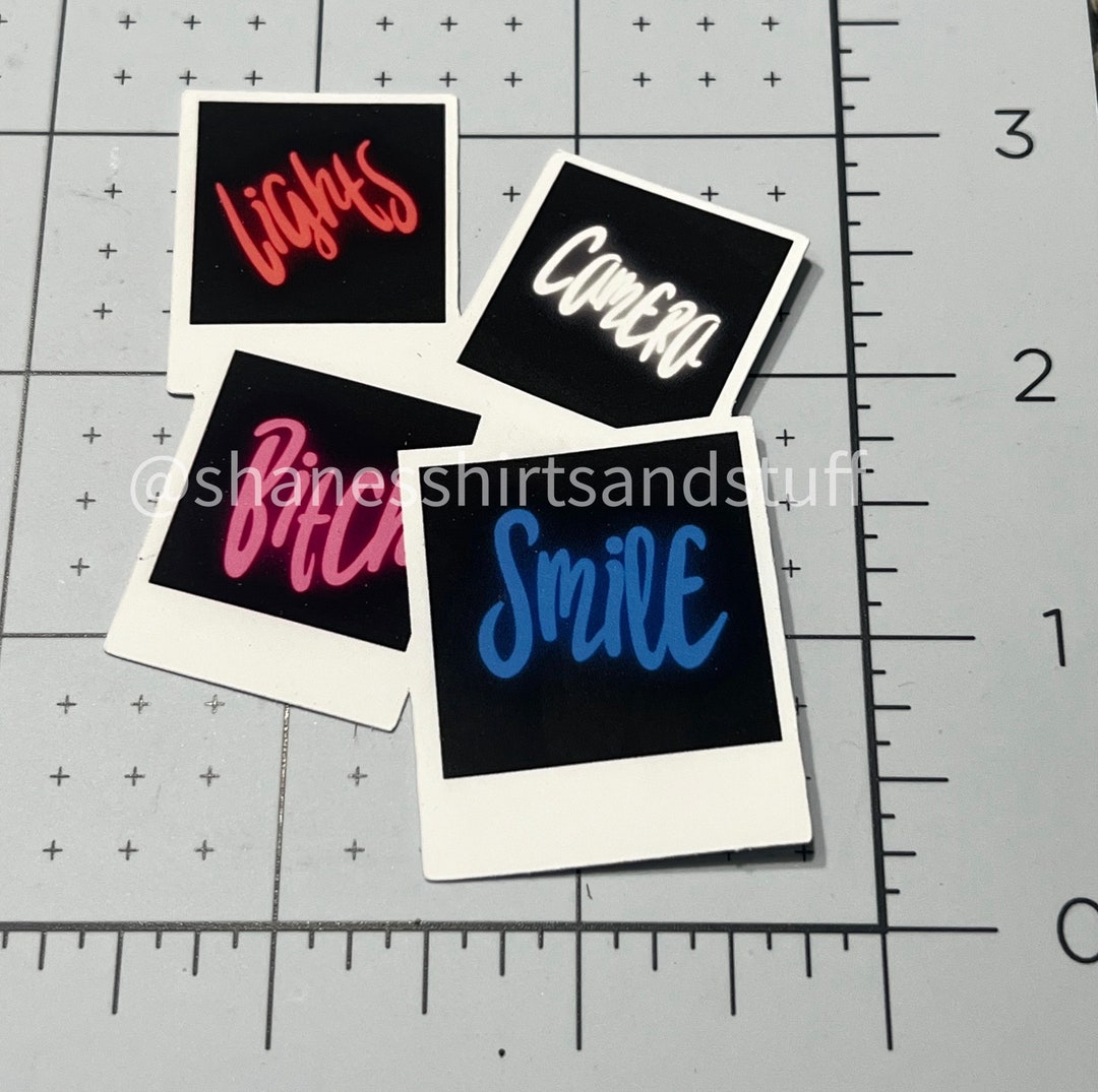 Taylor Swift Inspired “lights, Camera, Smile” Lyric Sticker - Etsy