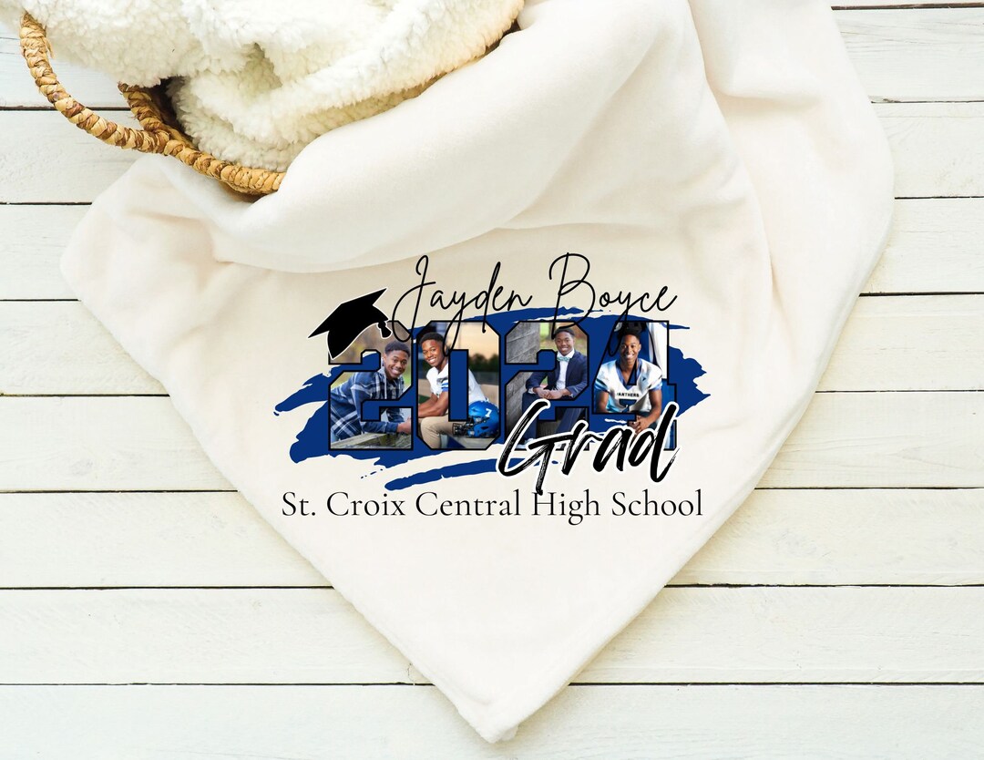 Graduation Blanket, Personalized Graduate Blanket, Custom Photo ...