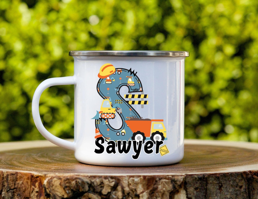 Construction Kids Cup, Personalized Kids Mug, Construction Christmas ...