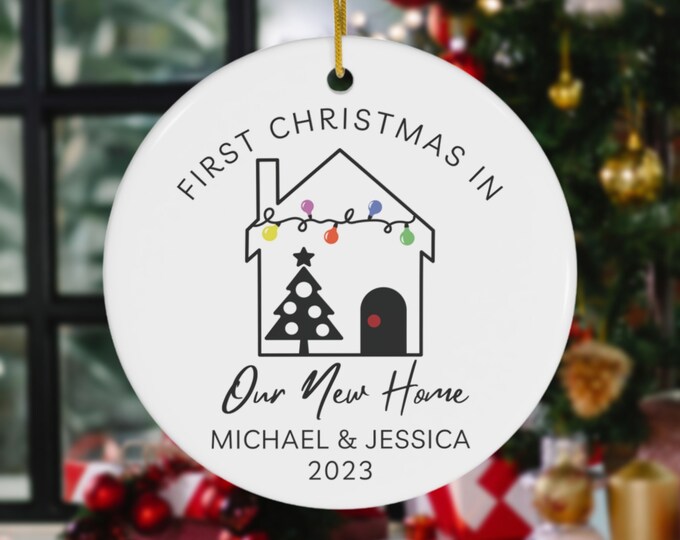 First Christmas in New Home Ornament Personalized First Home Christmas ...