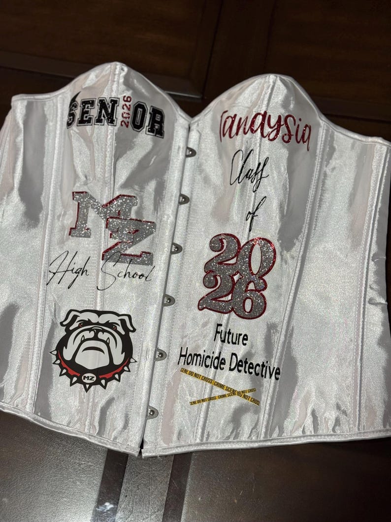 Custom Graduation Corset Jeans Set: Personalized School Mascot - Etsy