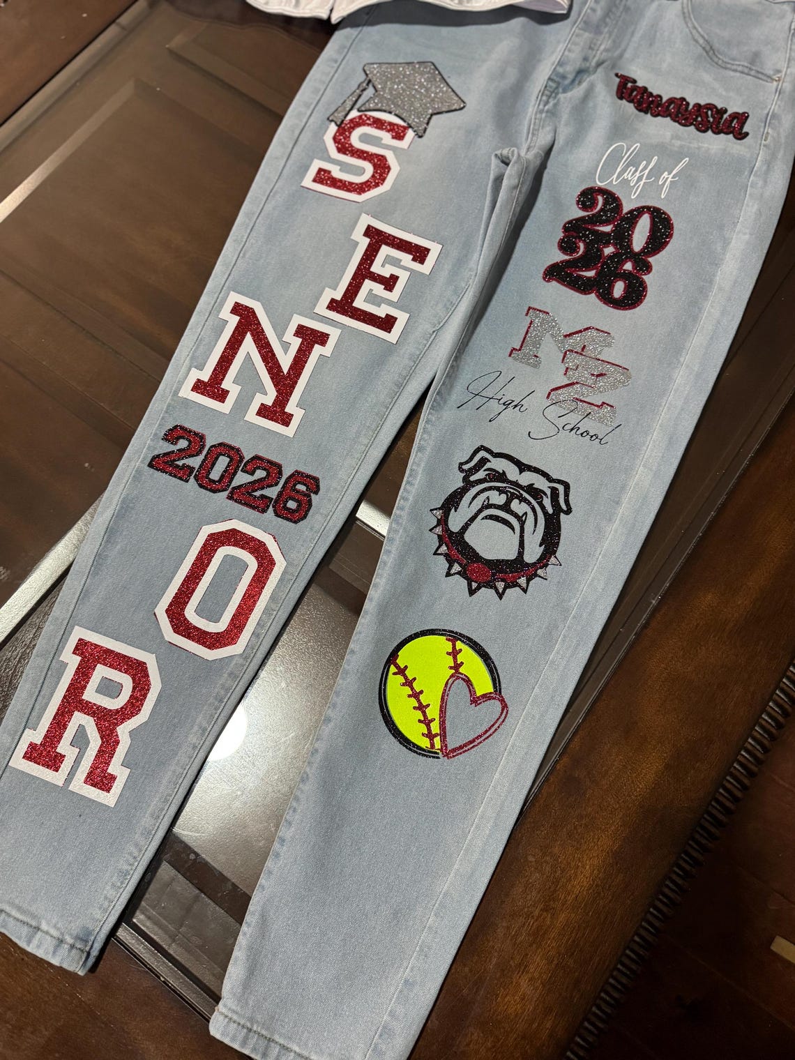 Custom Graduation Corset Jeans Set: Personalized School Mascot - Etsy