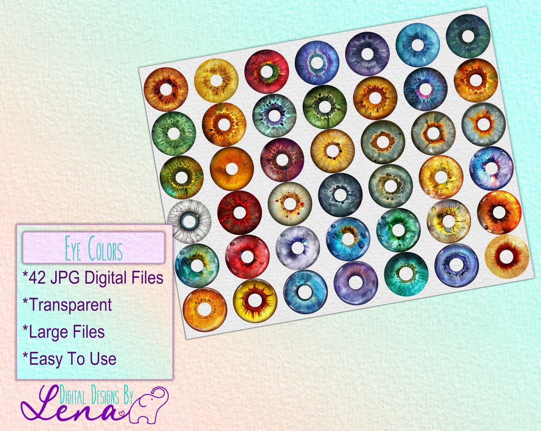 Eye Color Overlays: Digital Overlays for Photo Storytelling, Composite ...