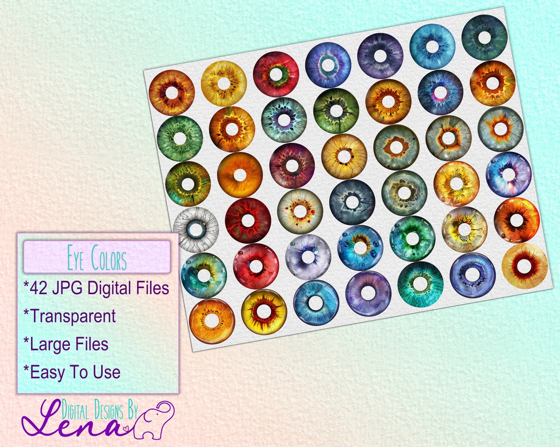 Eye Color Overlays: Digital Overlays for Photo Storytelling, Composite ...