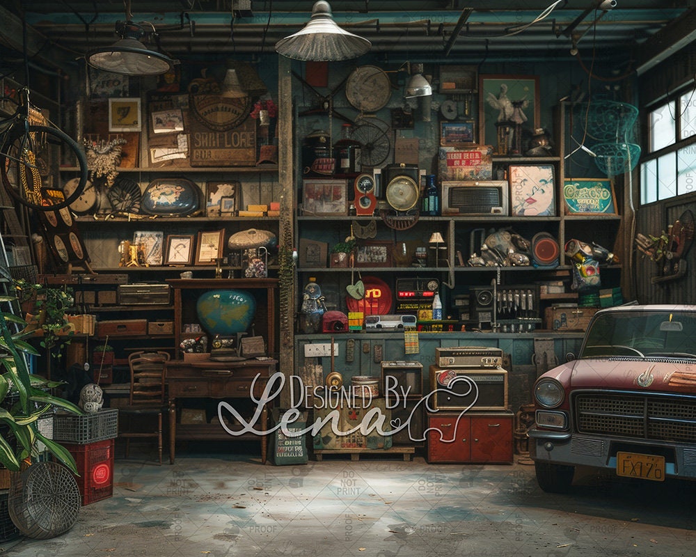 Mechanic Shop Digital Background, Bundle of 8, Composite Photography - Etsy